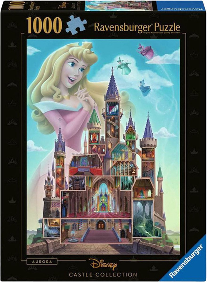 Legpuzzel Disney Castles Aurora, 1000st. - Puzzles