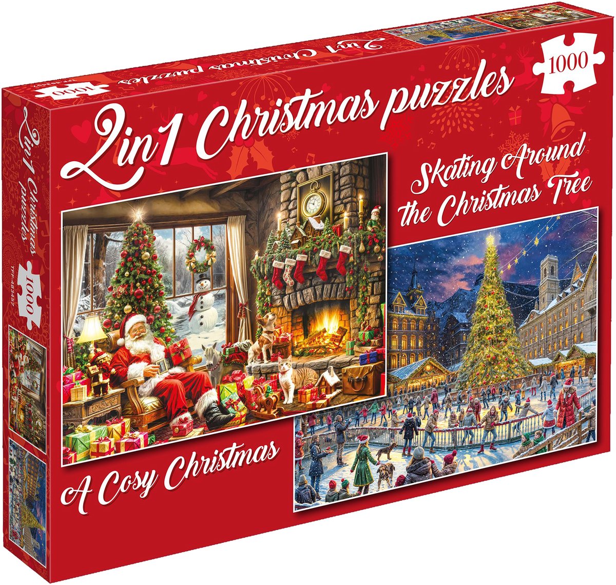 Kerstpuzzels - A Cosy Christmas + Skating Around the Christmas Tree - 2 ...